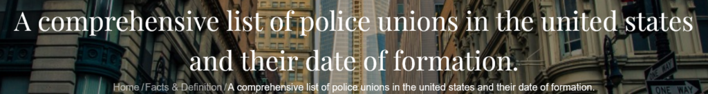 A comprehensive list of police unions in the united states and their ...